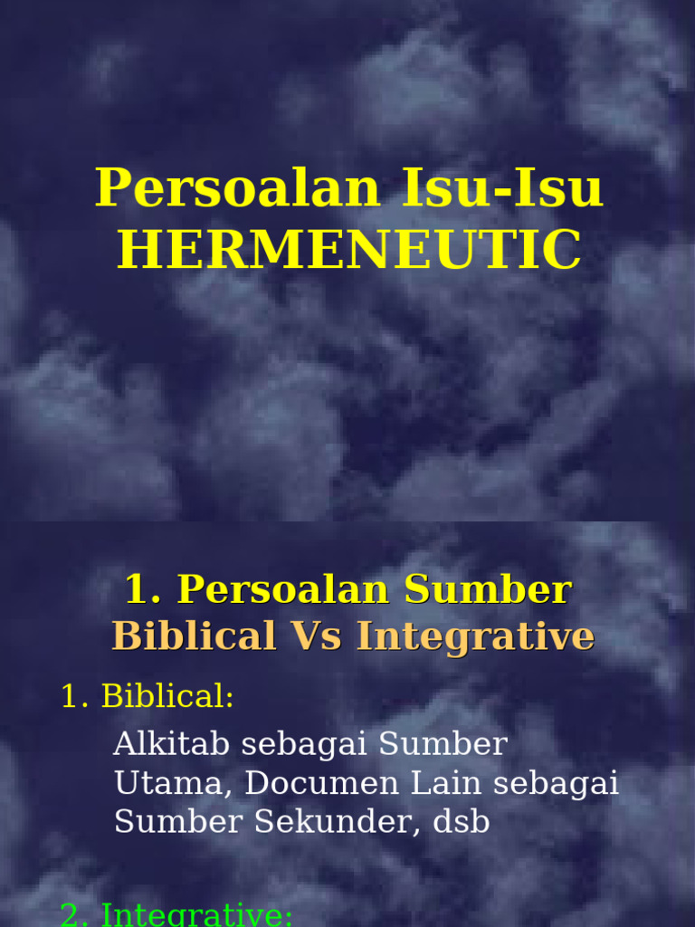 Persoalan Isu-Isu Hermeneutic | PDF