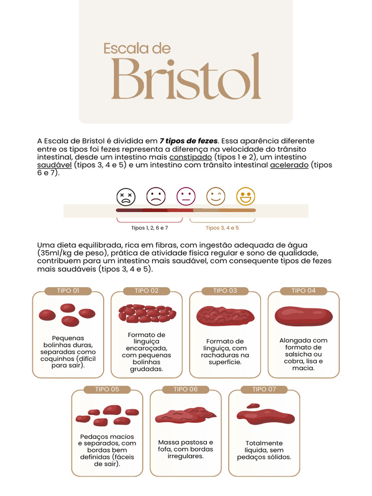 Tipos de Fezes na Escala de Bristol | PDF