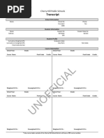 Unofficial Transcript Template | PDF | Evaluation Methods | Learning ...