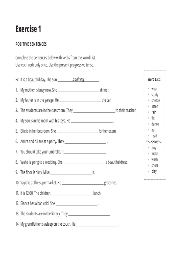 Presente Progresivo 1 2 3 | PDF