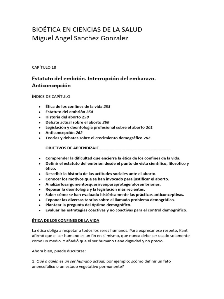 Aborto Cap 18......... | PDF | Aborto | Control de la natalidad