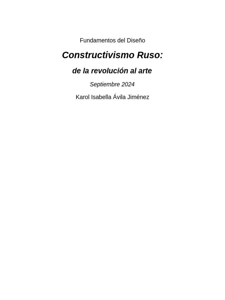 Constructivismo Ruso | PDF | Arte abstracto | Las artes