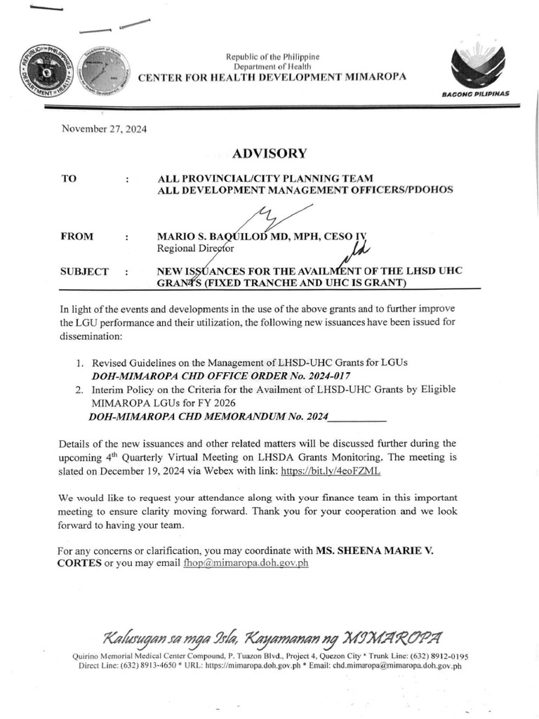 Signed Advisory On New Issuances | PDF