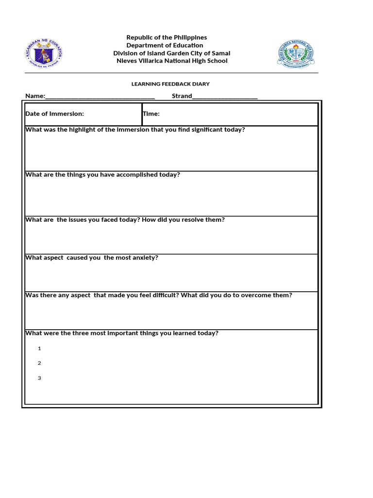 Work Immersion Documents 1 | PDF | Psychological Resilience ...