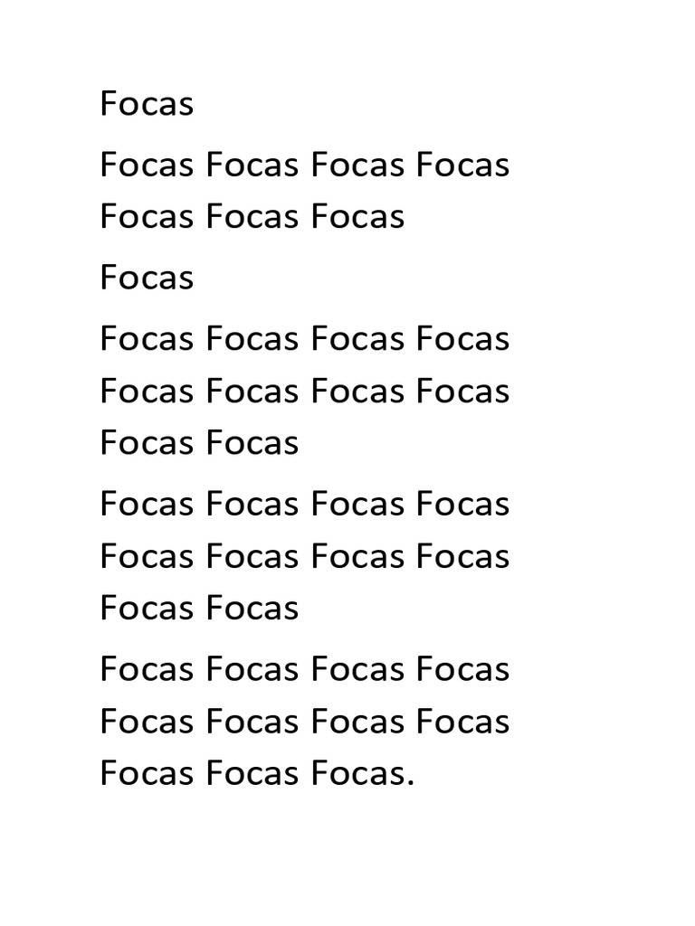Repetición de "Focas" en Texto | PDF