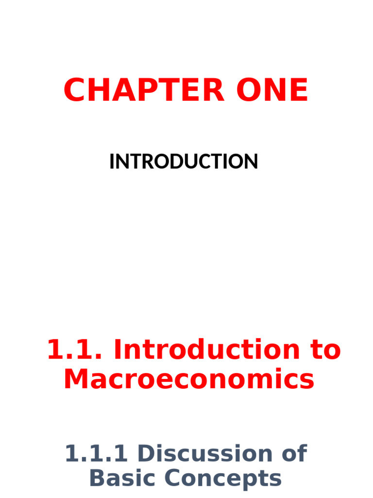 Introduction to Macroeconomics Concepts | PDF | Macroeconomics | Economics