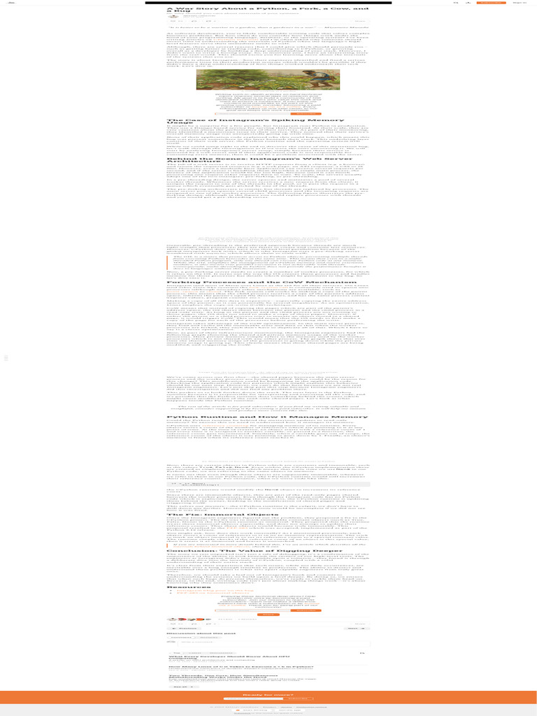 A War Story About A Python, A Fork, A Cow, and A Bug: Cpython Internals | PDF | Thread ...