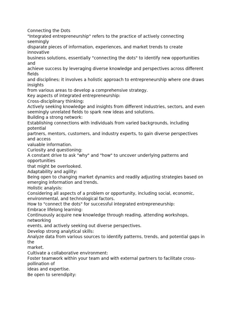 Connecting The Dots | PDF