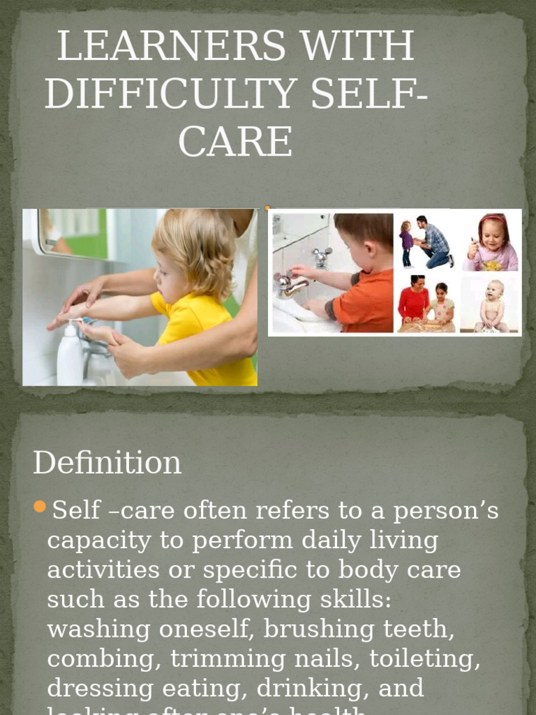 Learners With Difficulty Self Care | PDF | Intellectual Disability | Behavioural Sciences
