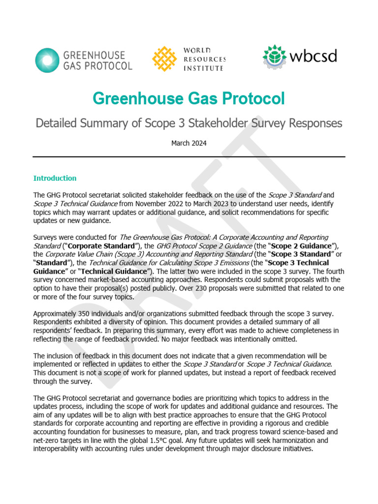 Scope 3 Survey Feedback Summary 2024 | PDF | Life Cycle Assessment