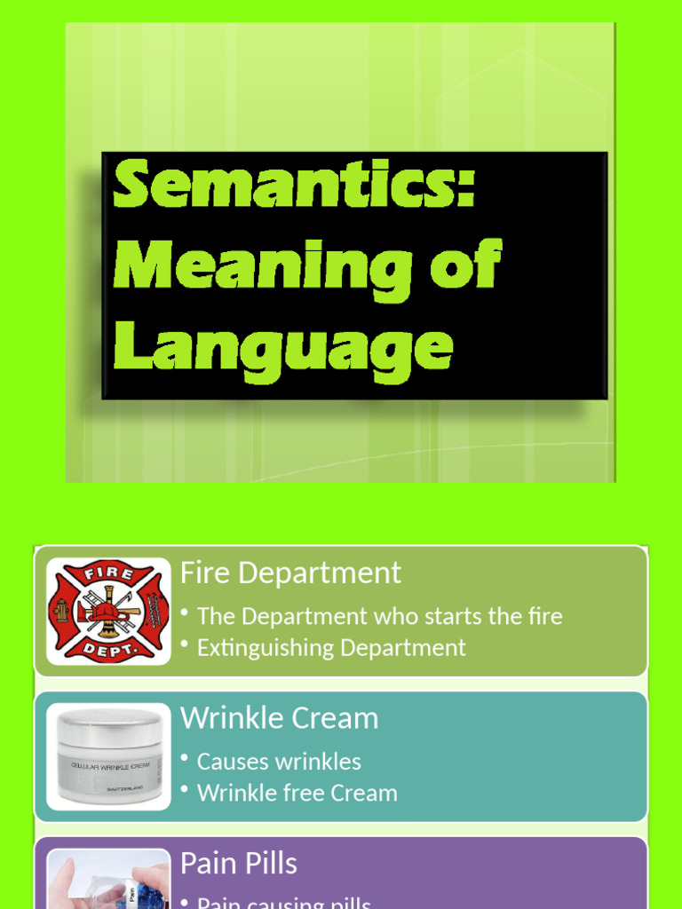 Semantics | PDF | Semantics | Linguistic Morphology