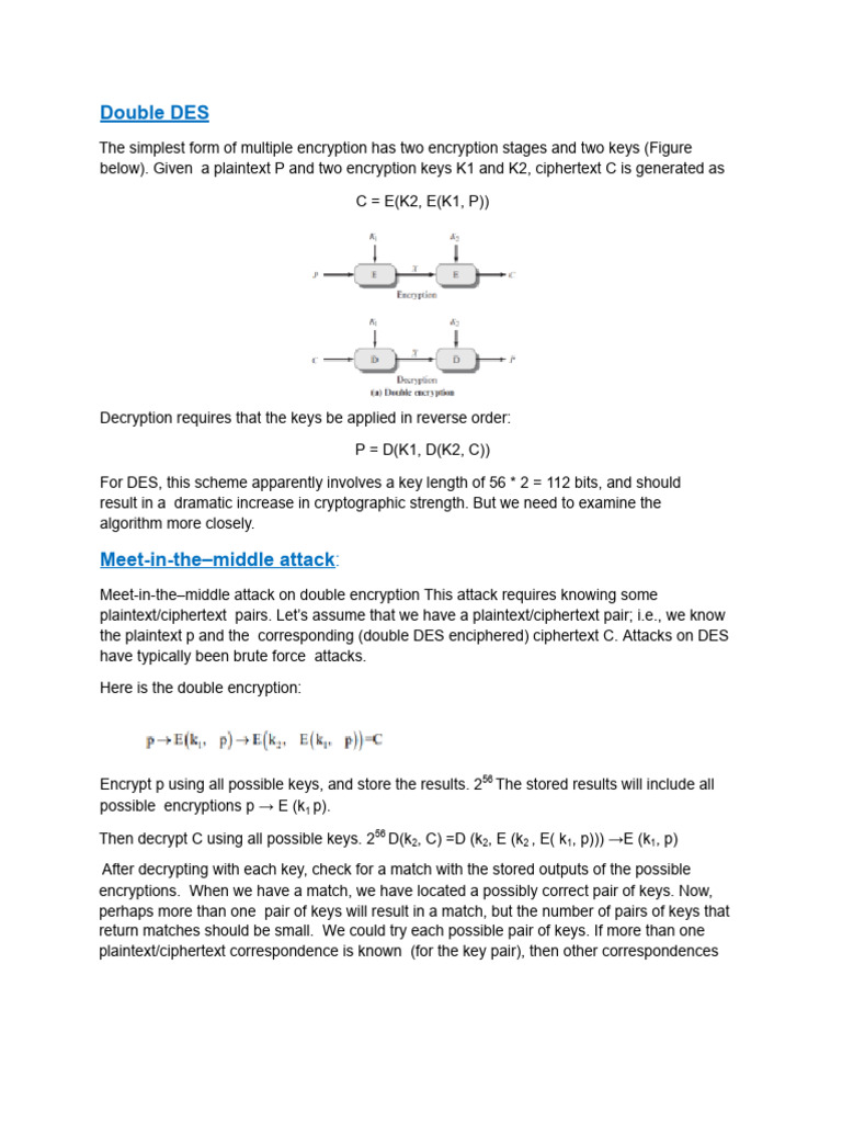 3.7 DOUBLE AND TRIPLE DES | PDF | Key (Cryptography) | Encryption