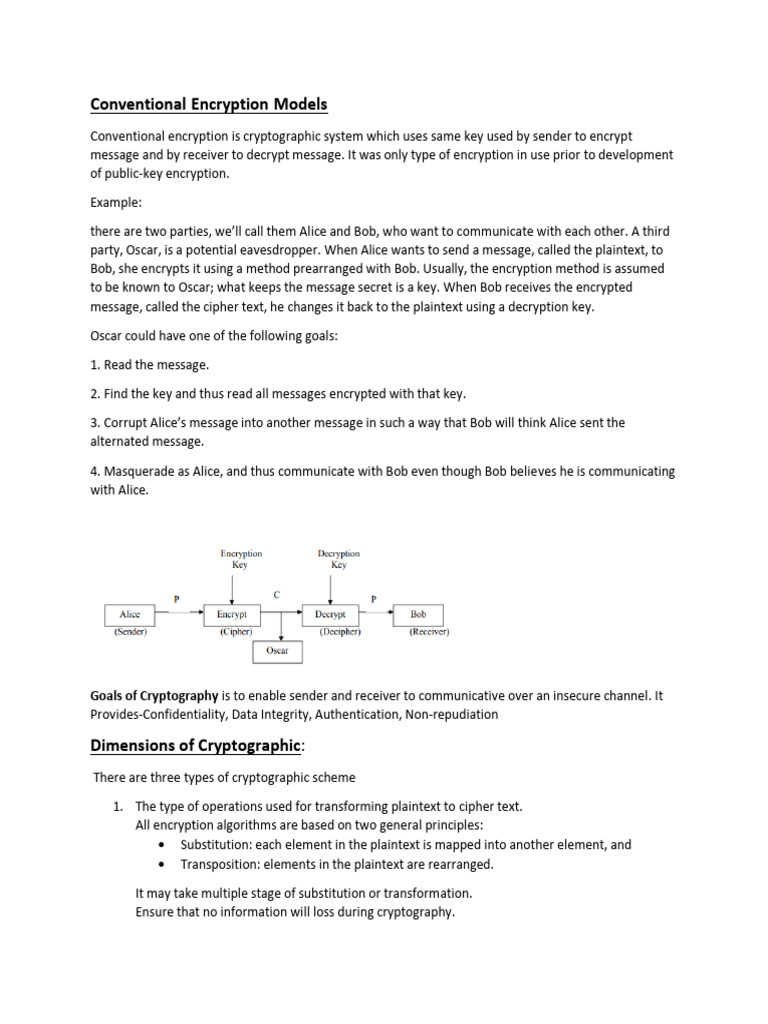 3.4 Convensional Encryption | PDF | Cryptography | Encryption