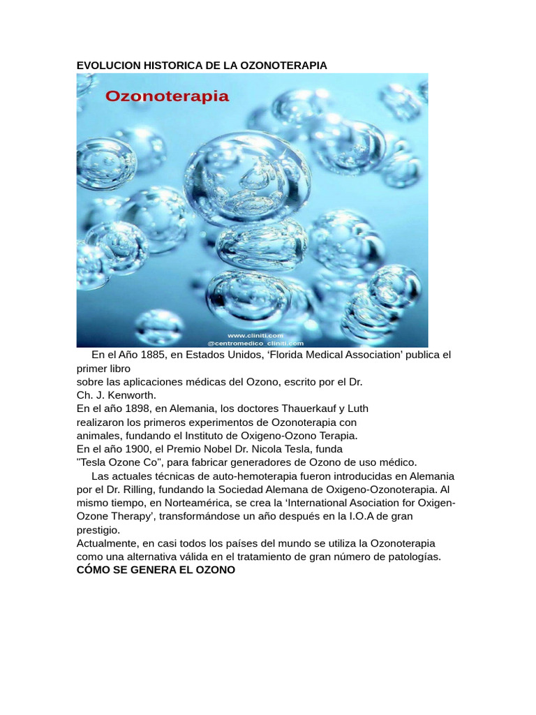 La Ozonoterapia | PDF | Oxígeno | Sistema inmune