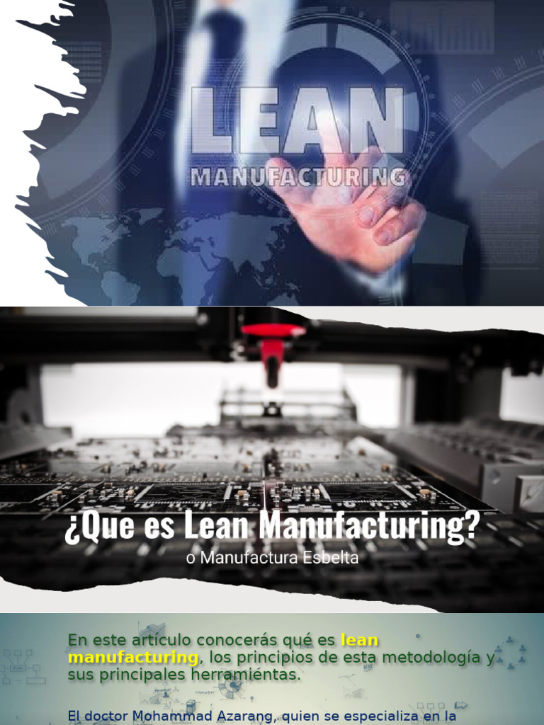 Principios y herramientas de Lean Manufacturing | PDF | Lean ...