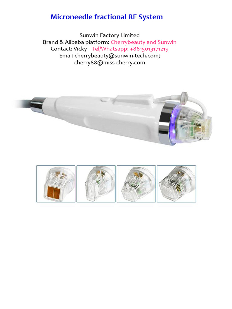 Microneedling RF Instruction | PDF | Heart | Skin