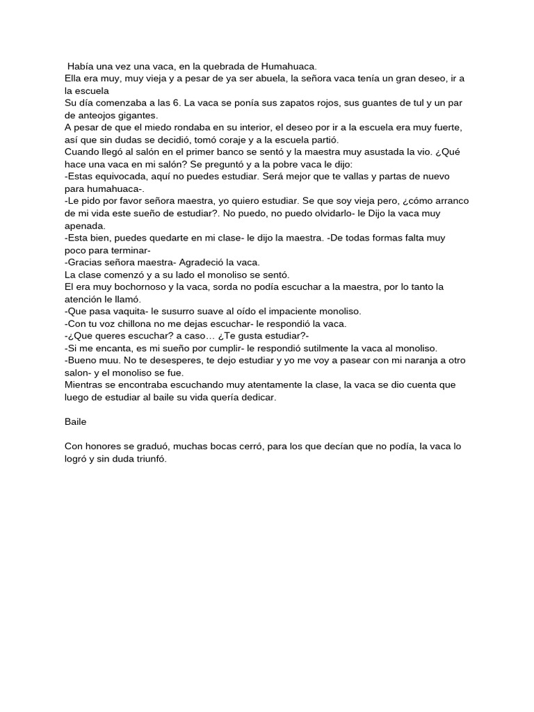 La Vaca Estudiosa | PDF