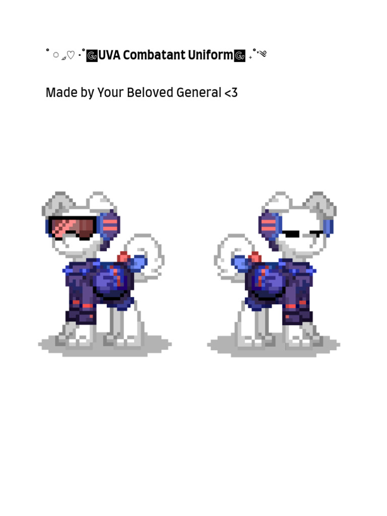 ˚ ༘♡ ·˚꒰UVA MWA Combatant Uniform꒱ ₊˚ˑ༄ | PDF