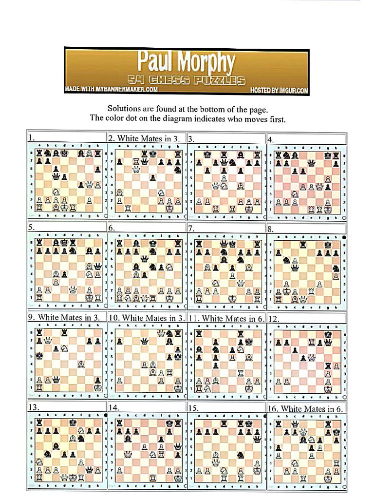 Paul Morphy Puzzle | PDF