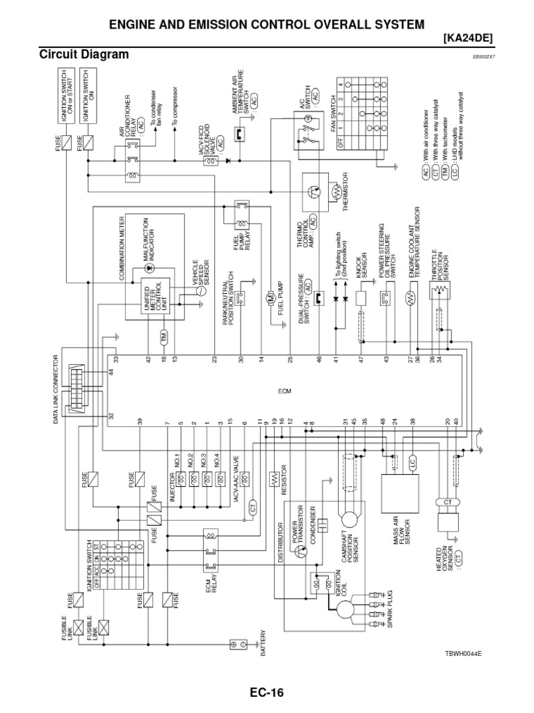 Ka24de Engine and Emission Control System Diagrams Compress | PDF