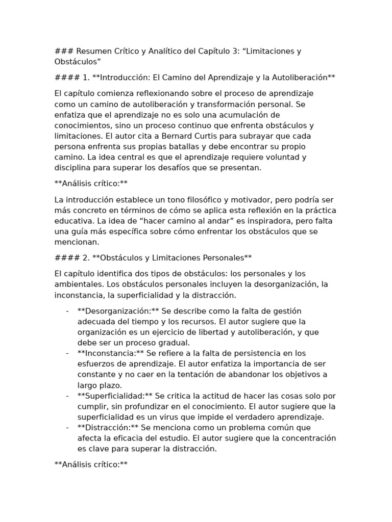 Resumen Cap 3 Aprende A Aprender | PDF | Aprendizaje | Pensamiento