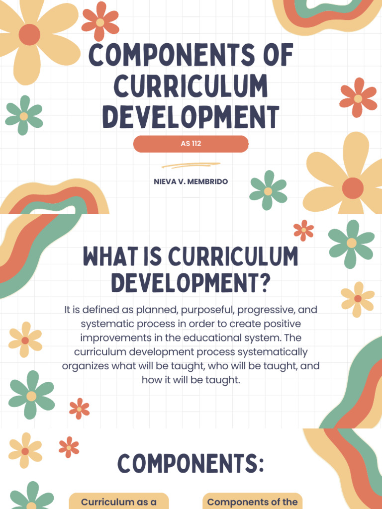 Components of Curriculum Development | PDF