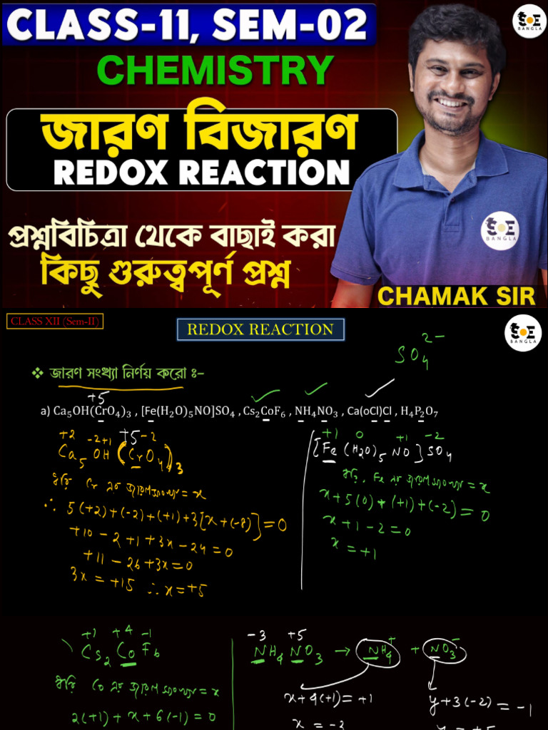 Redox Reaction Class Note_66af6809 09ed 454c Beb5 749676b7be5a | PDF