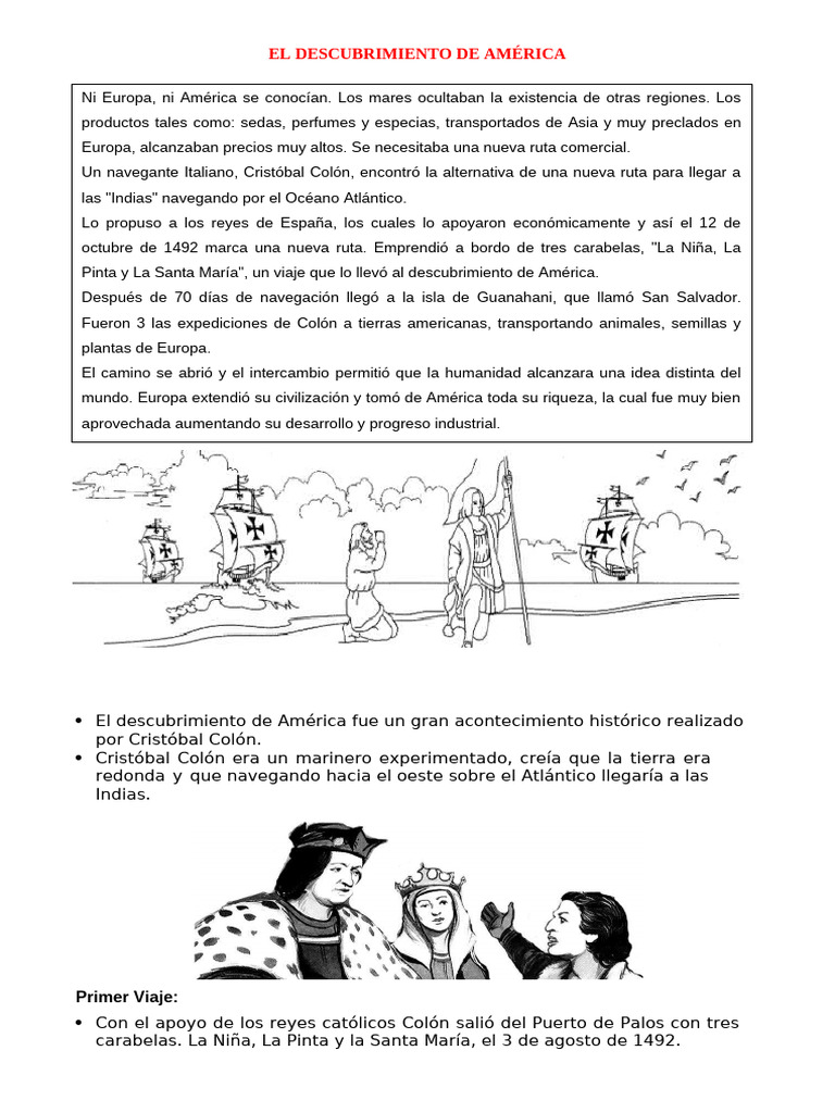 Descubrimiento de America | PDF | Cristobal colon | Américas