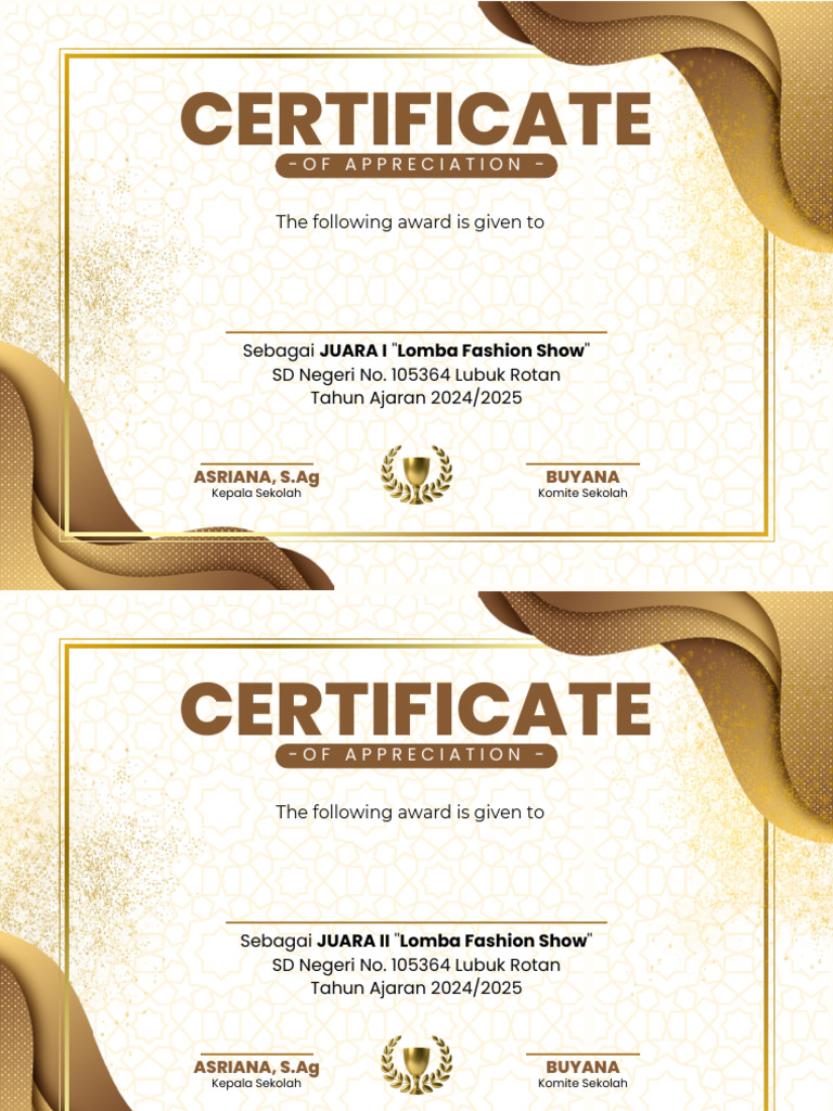 Penghargaan Lomba Fashion Show 2024 | PDF