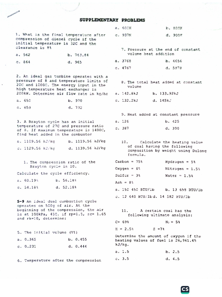 Combustion Reviewer | PDF