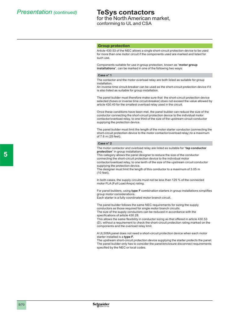 Schneider Contactor Catalogue - 71 | PDF