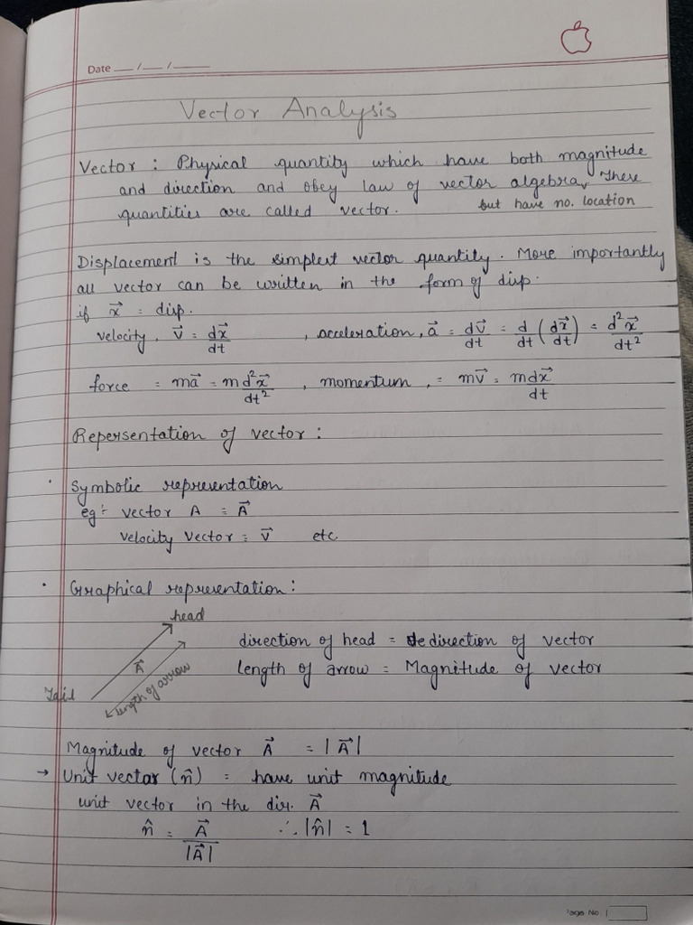 Vector (Physics) | PDF