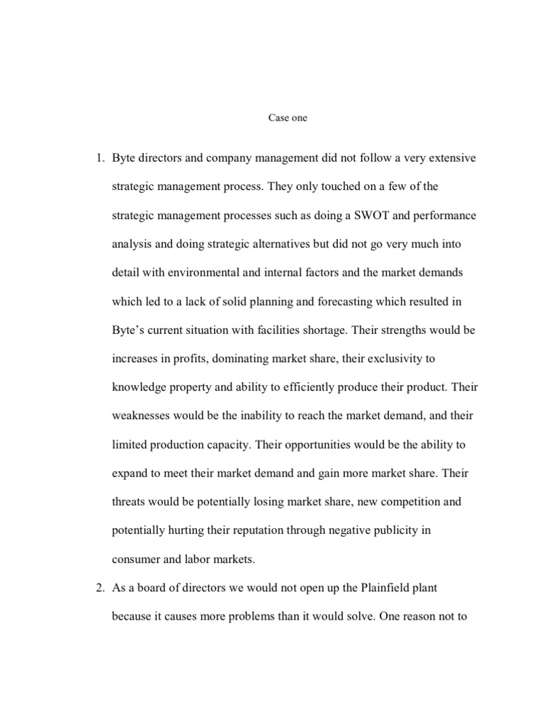 Case 1 Byte | PDF | Business