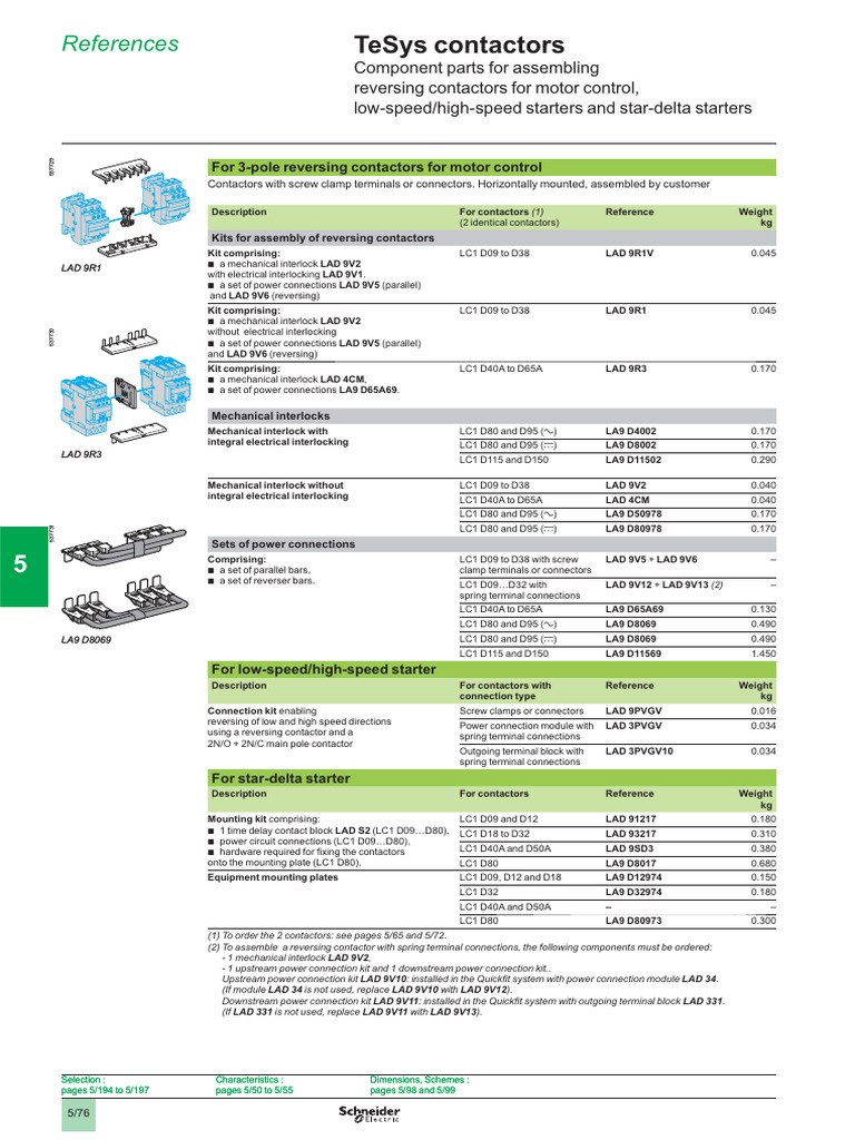Schneider Contactor Catalogue - 77 | PDF