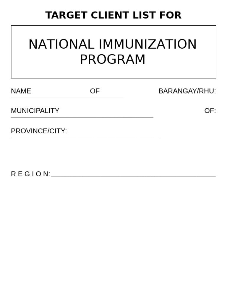 Target Client List For Nip | PDF