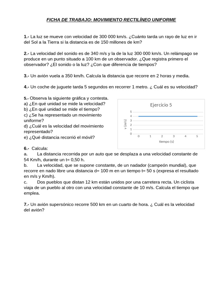Ejercicios Mru | PDF