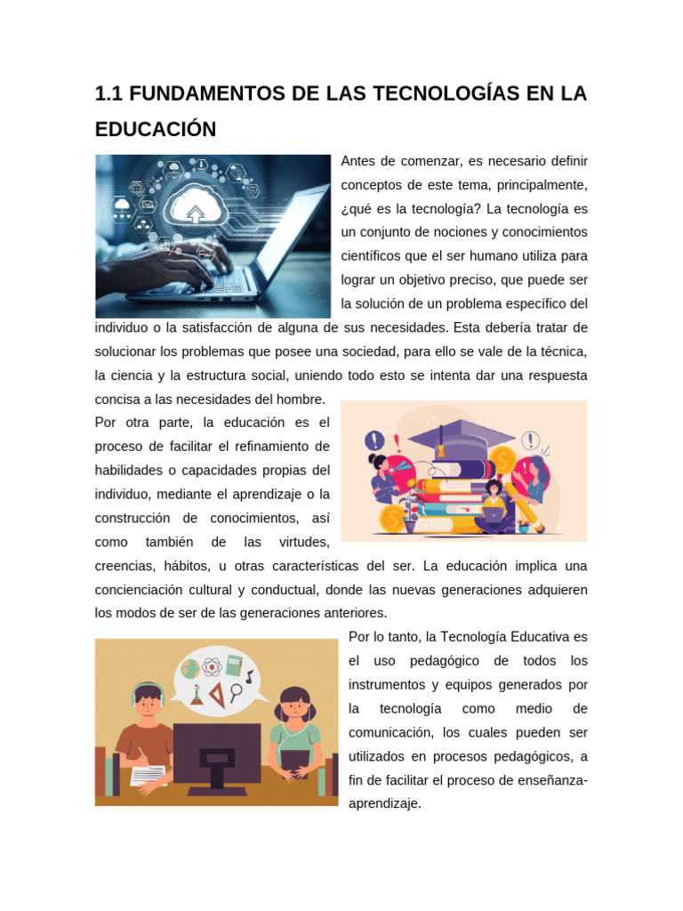 Fundamentos de la Tecnología Educativa | PDF | Aprendizaje | Tecnologia Educacional