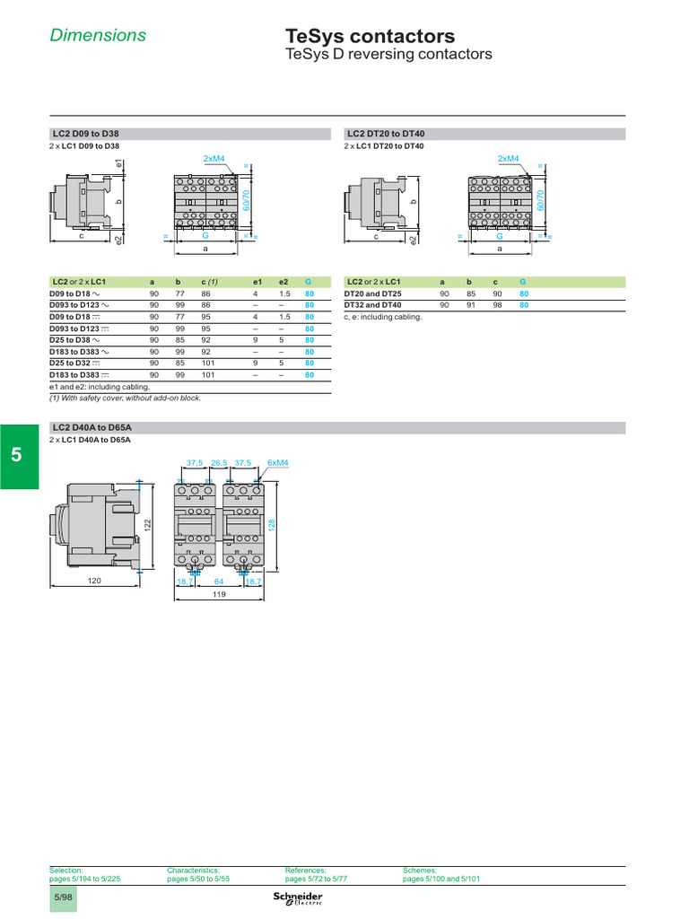 Schneider Contactor Catalogue 99 | PDF