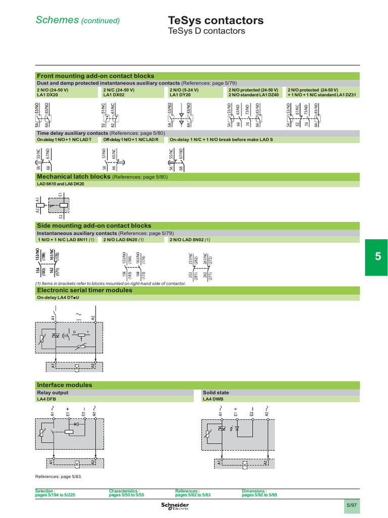 Schneider Contactor Catalogue 98 | PDF