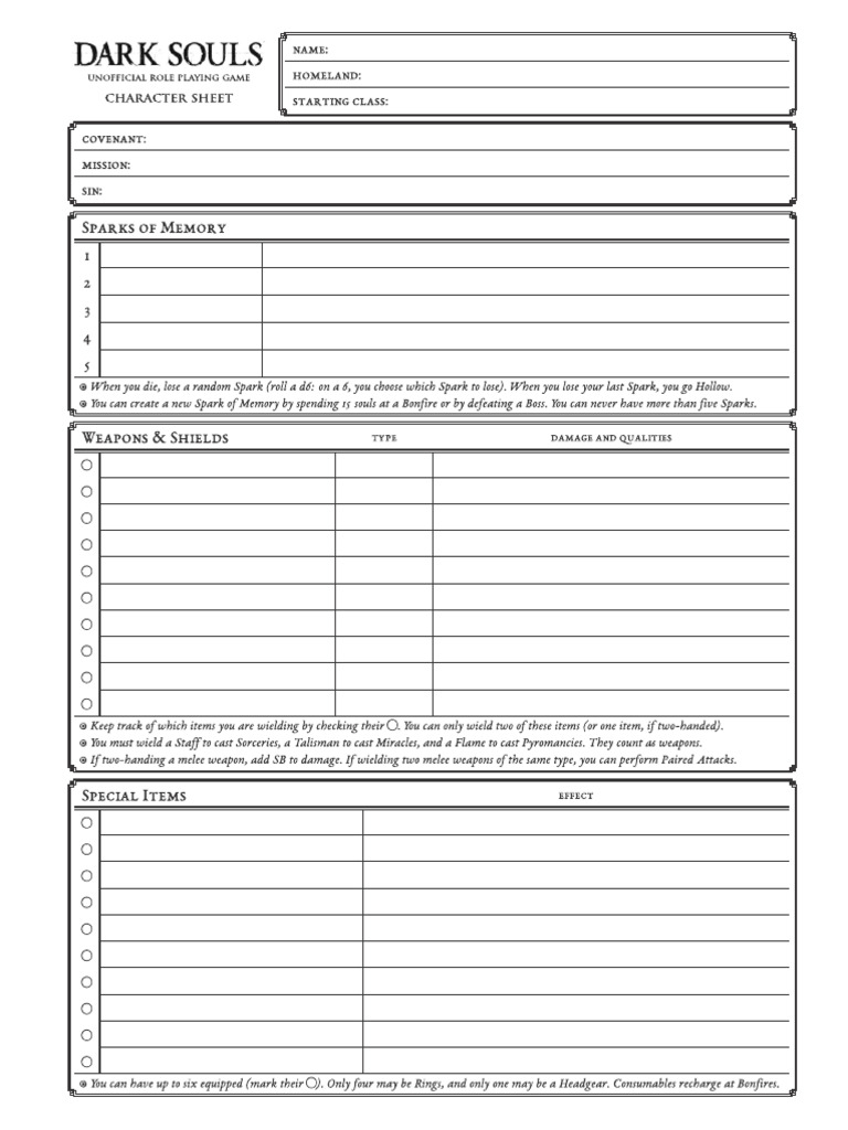 Character Sheet | PDF
