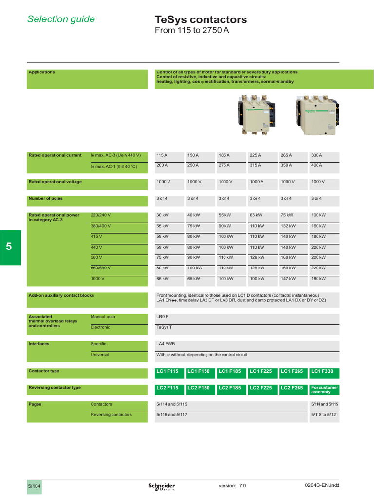 Schneider-Contactor-Catalogue_105 | PDF