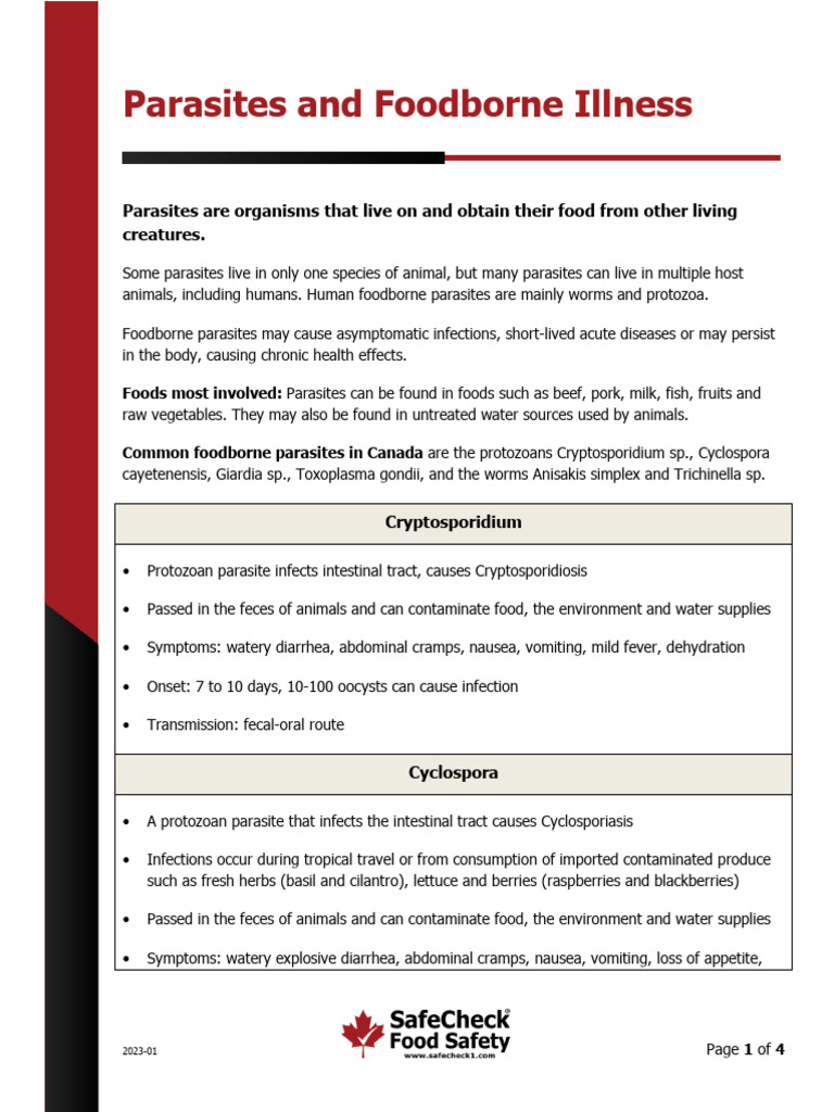 parasites (alberta health) | PDF | Medical Specialties | Microbiology