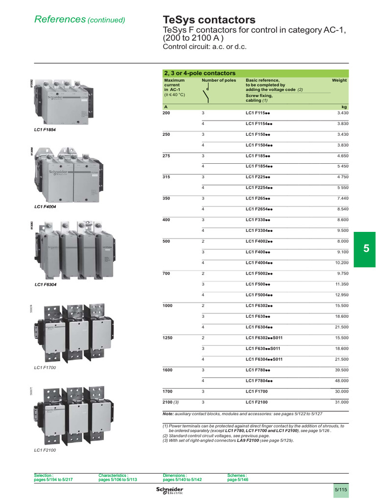 Schneider Contactor Catalogue - 116 | PDF | Electrical Engineering ...