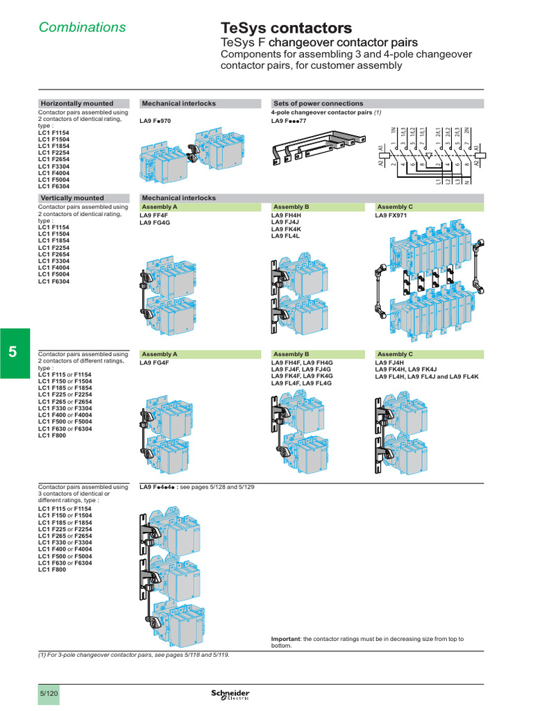 Schneider Contactor Catalogue - 121 | PDF