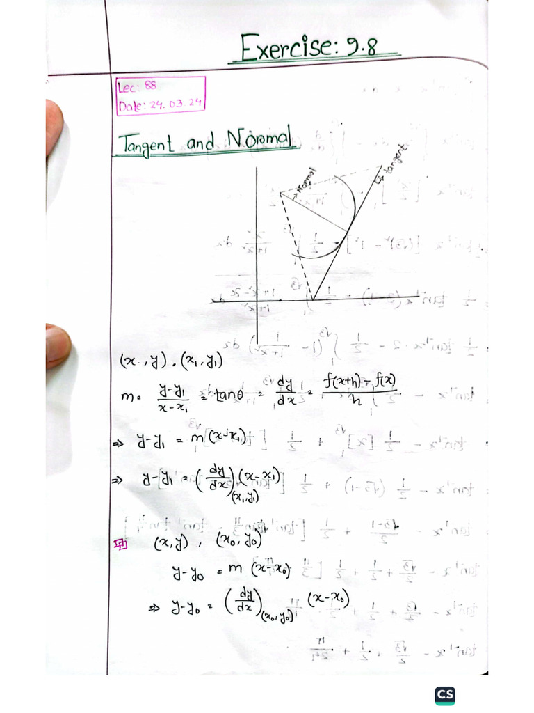 Exercise 9.8 (Handnote) | PDF