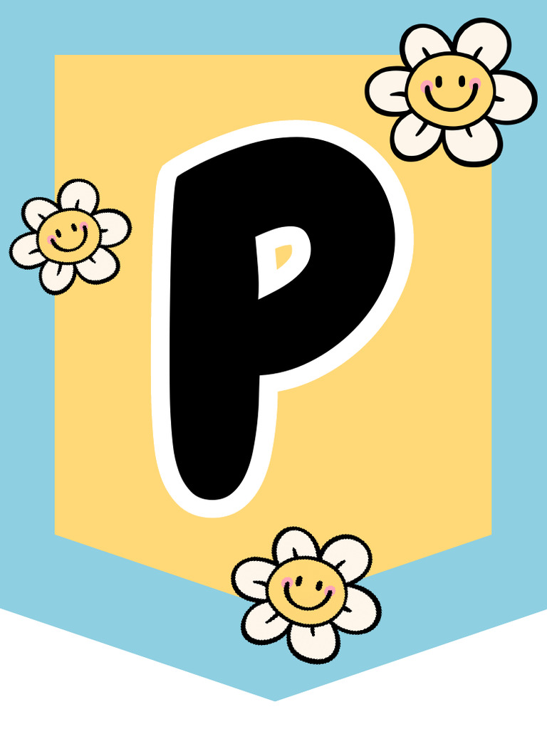 Retro Groovy Flower Classroom Alphabet Bunting in Colorful Illustrative ...