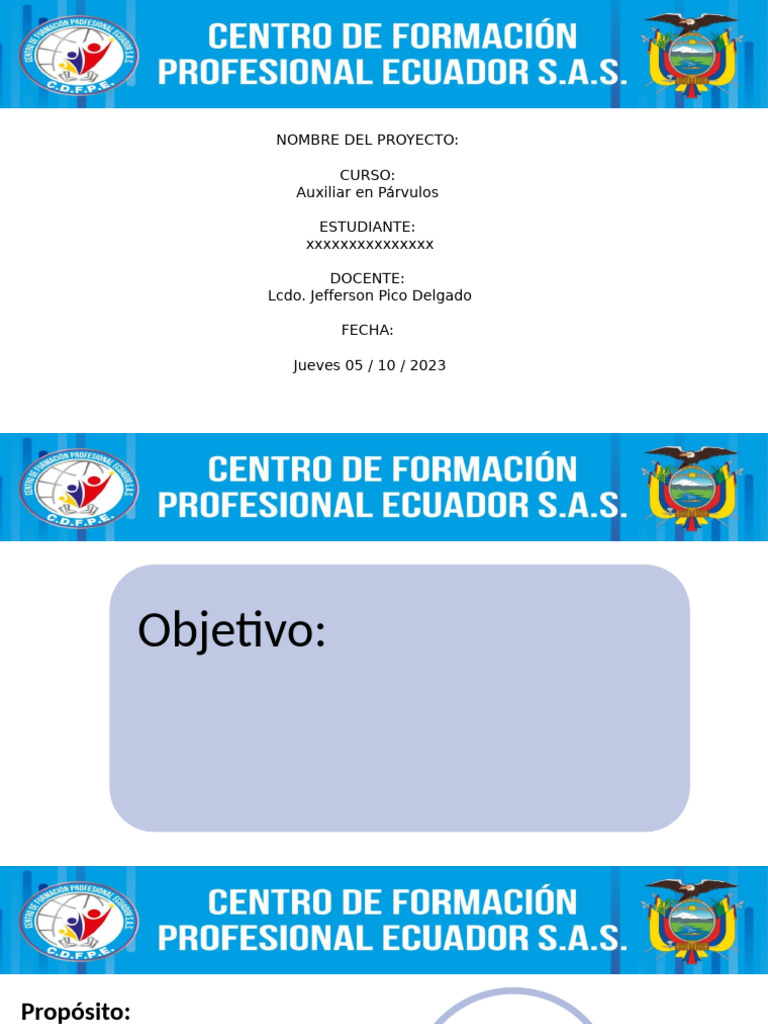 Formato para Micro-Proyecto - Centro de Formación Profesional | PDF