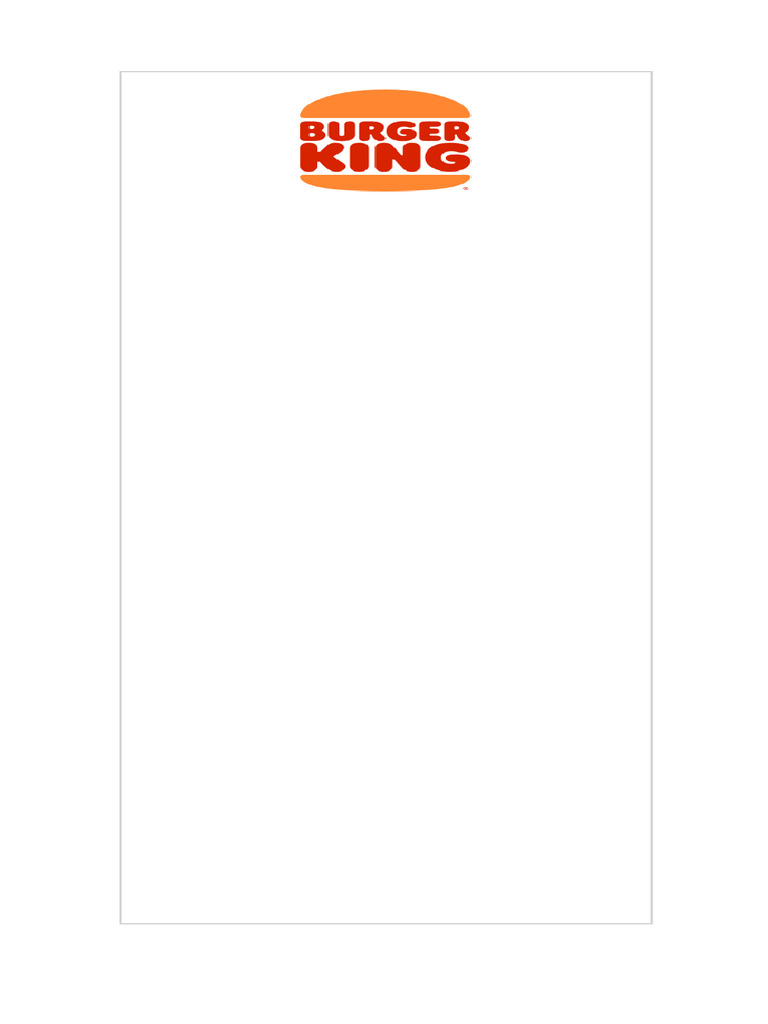 Burger King Order Receipt Summary | PDF