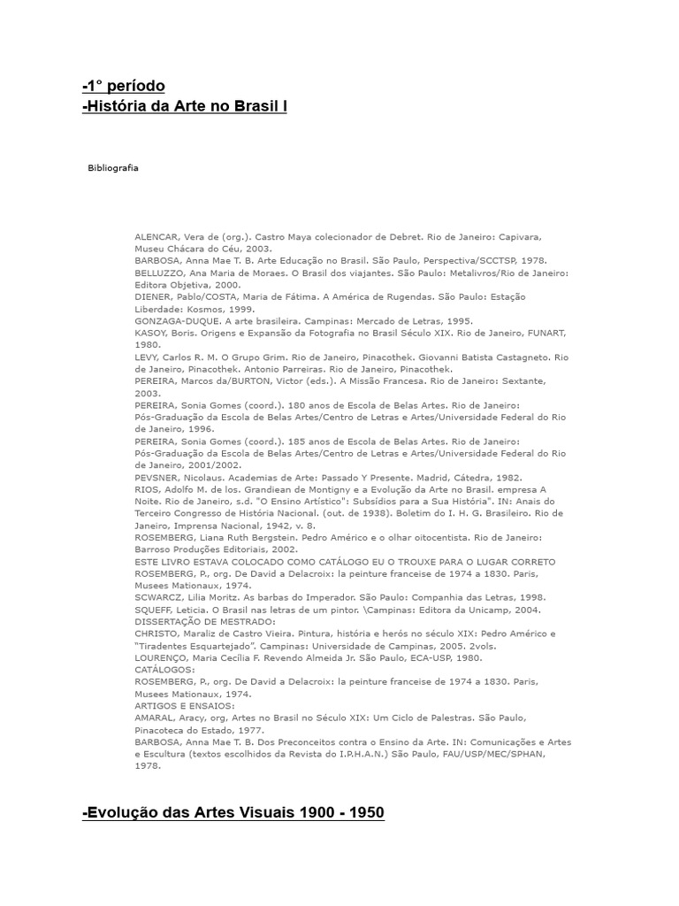 Ementa Art Visuais USP | PDF | Semiótica | São Paulo