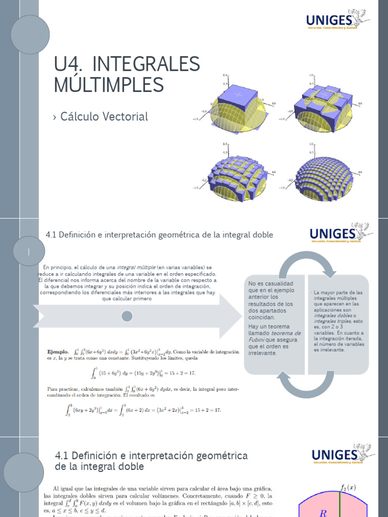 U4 A4 Calculo Vectorial Material de Clase | PDF | Integral | Sistema coordinado